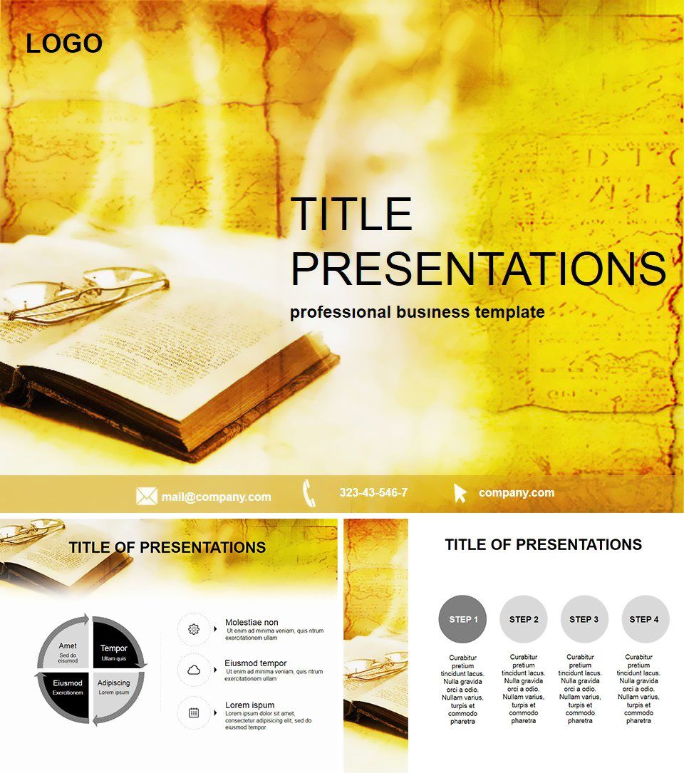 Historical Book PowerPoint Template | Professional Presentation
