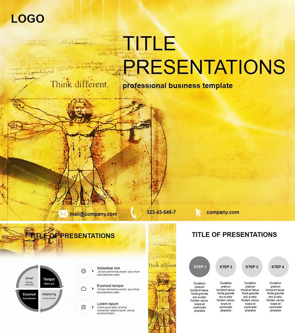 Human Figure Powerpoint Template Presentation