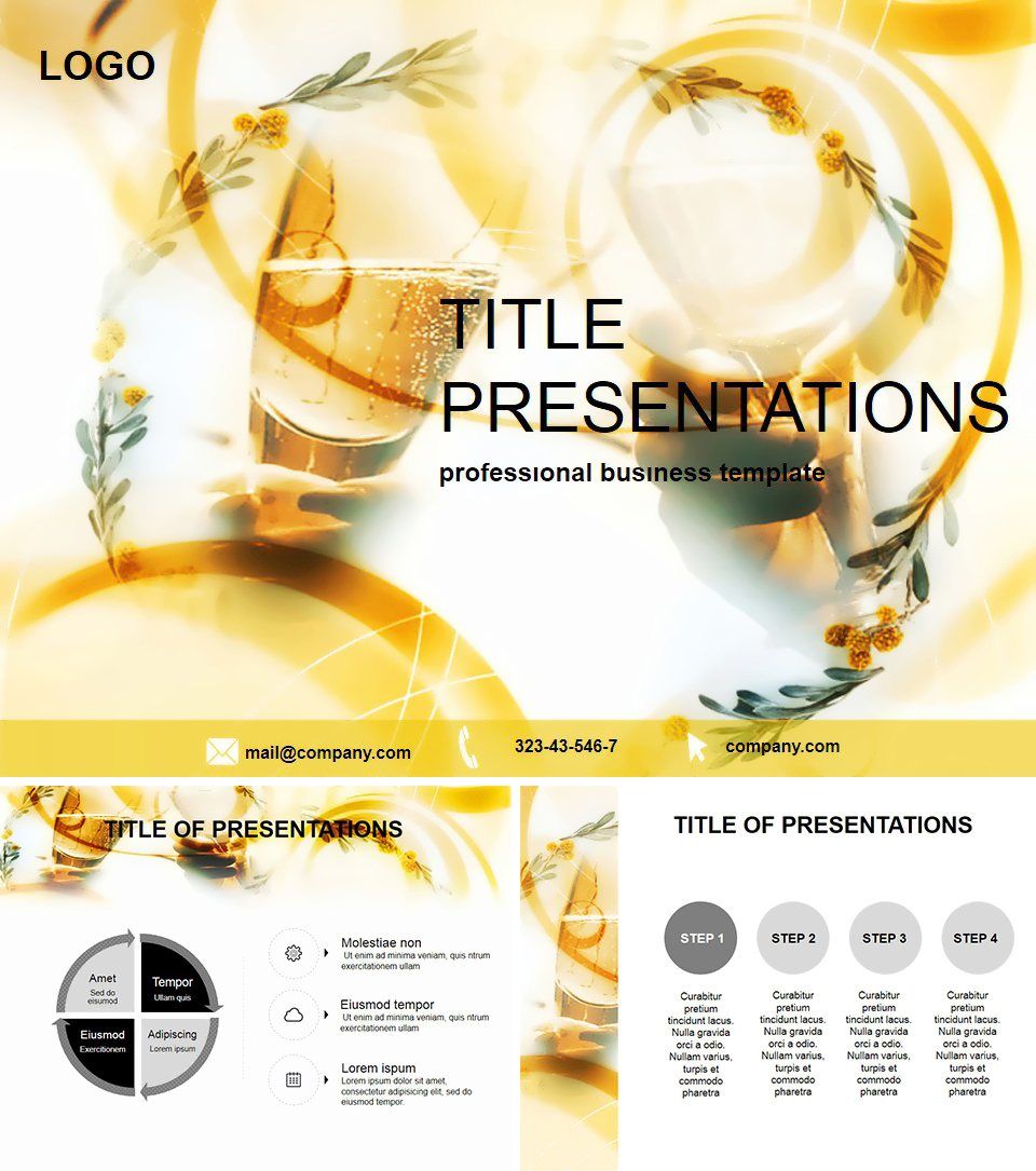 Champagne Glass PowerPoint Template