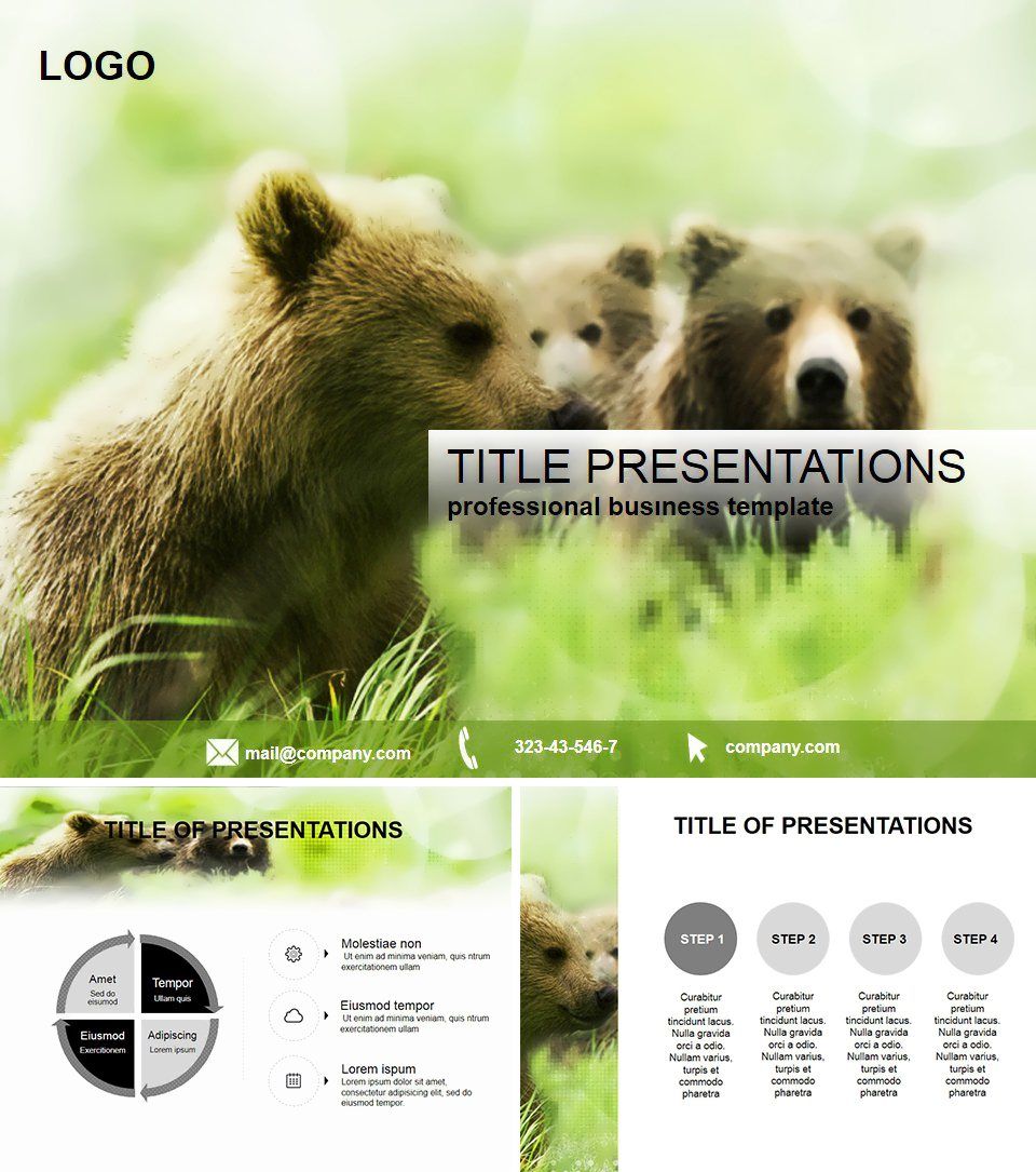 Bear Park PowerPoint Template