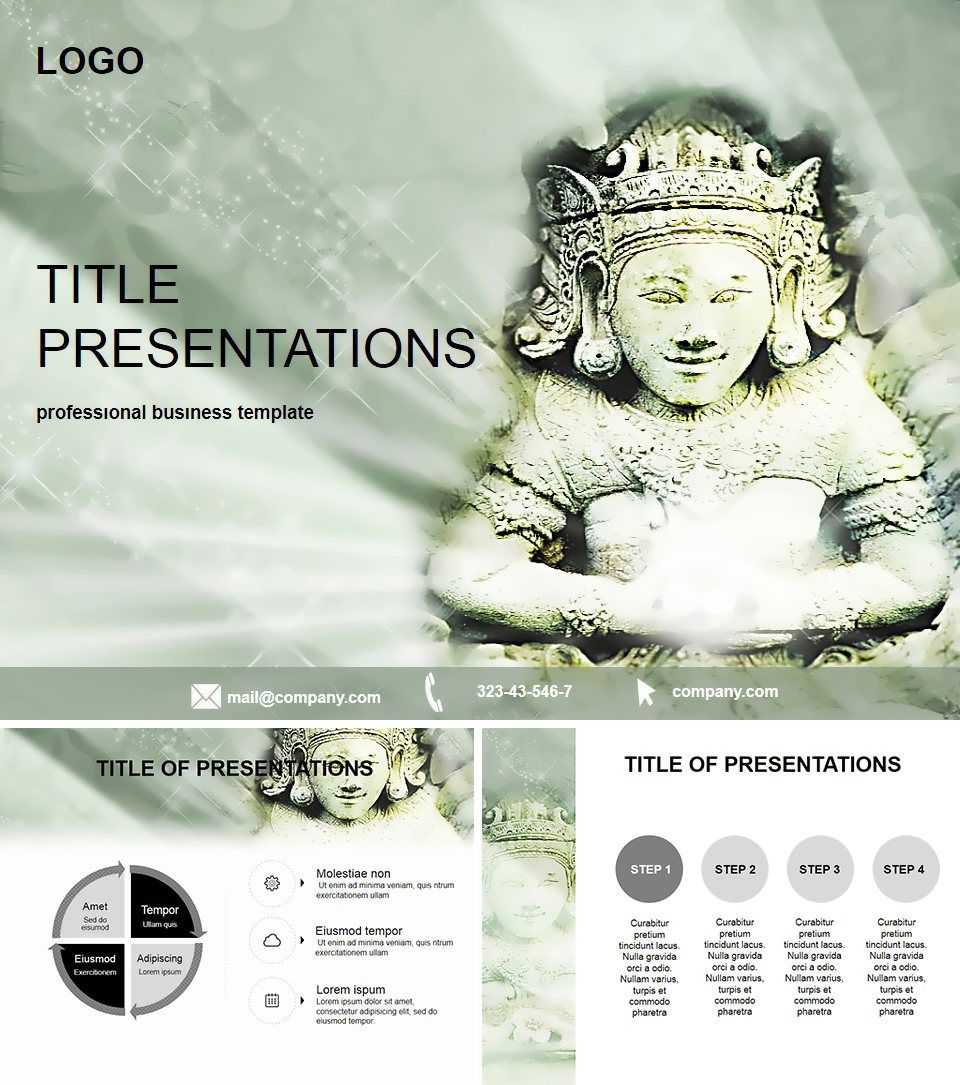 Spiritual Charm Hinduism Gods PowerPoint Template