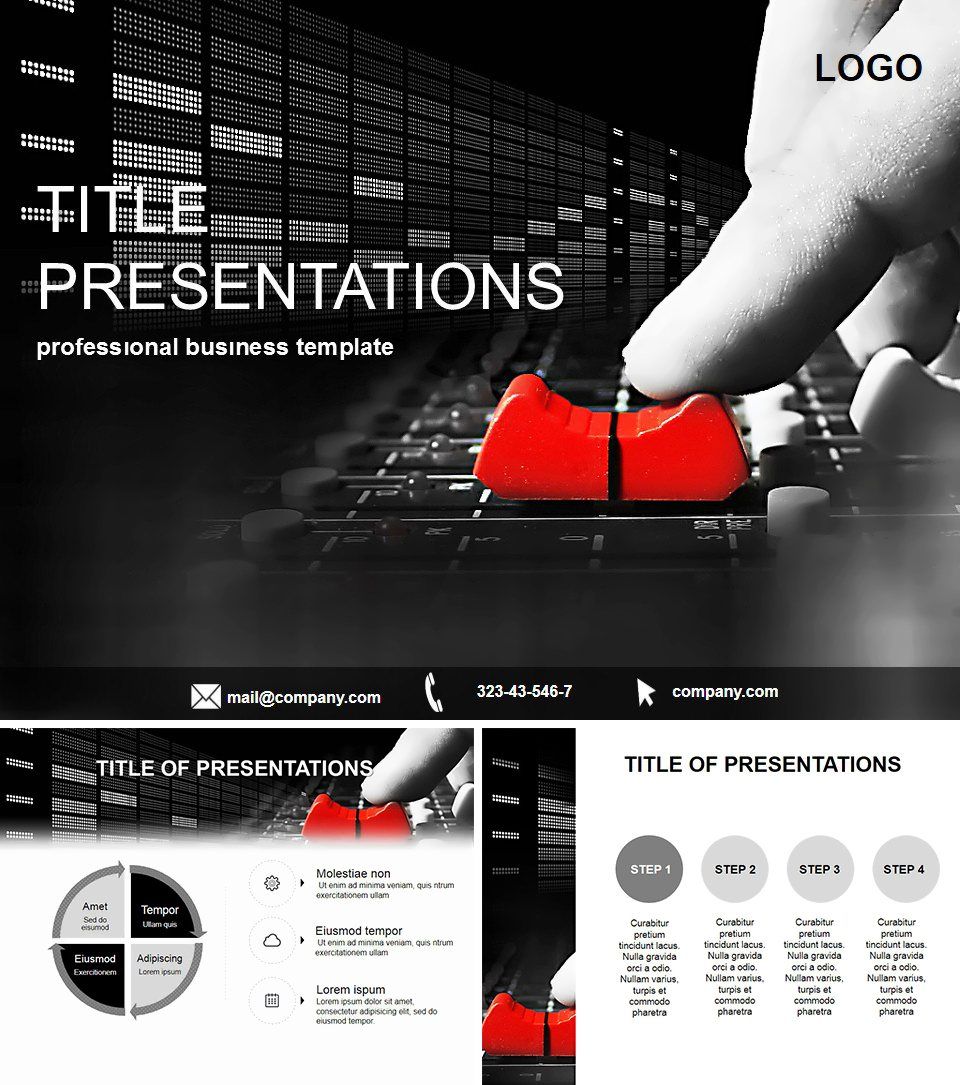 Recording studio PowerPoint template