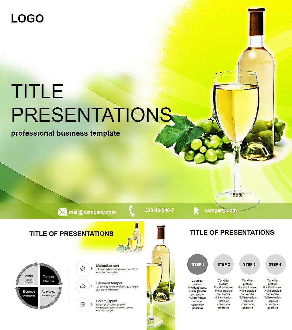 Wine industry PowerPoint template for presentation