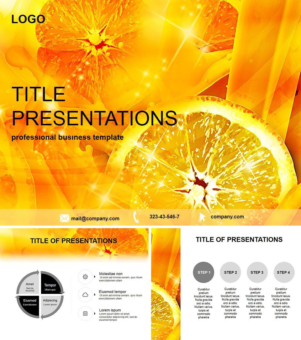 Lemon Juice PowerPoint Template: Presentation