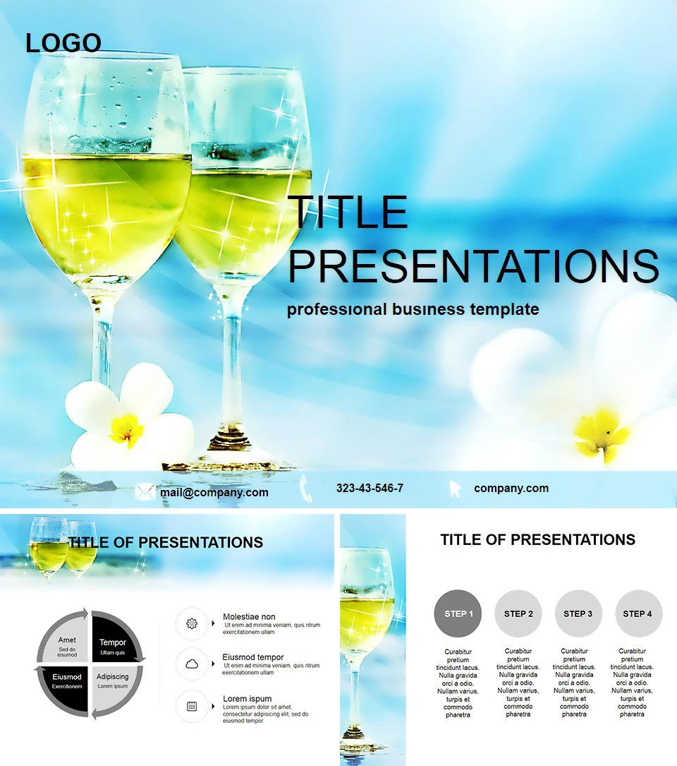 Cocktail recipes PowerPoint template