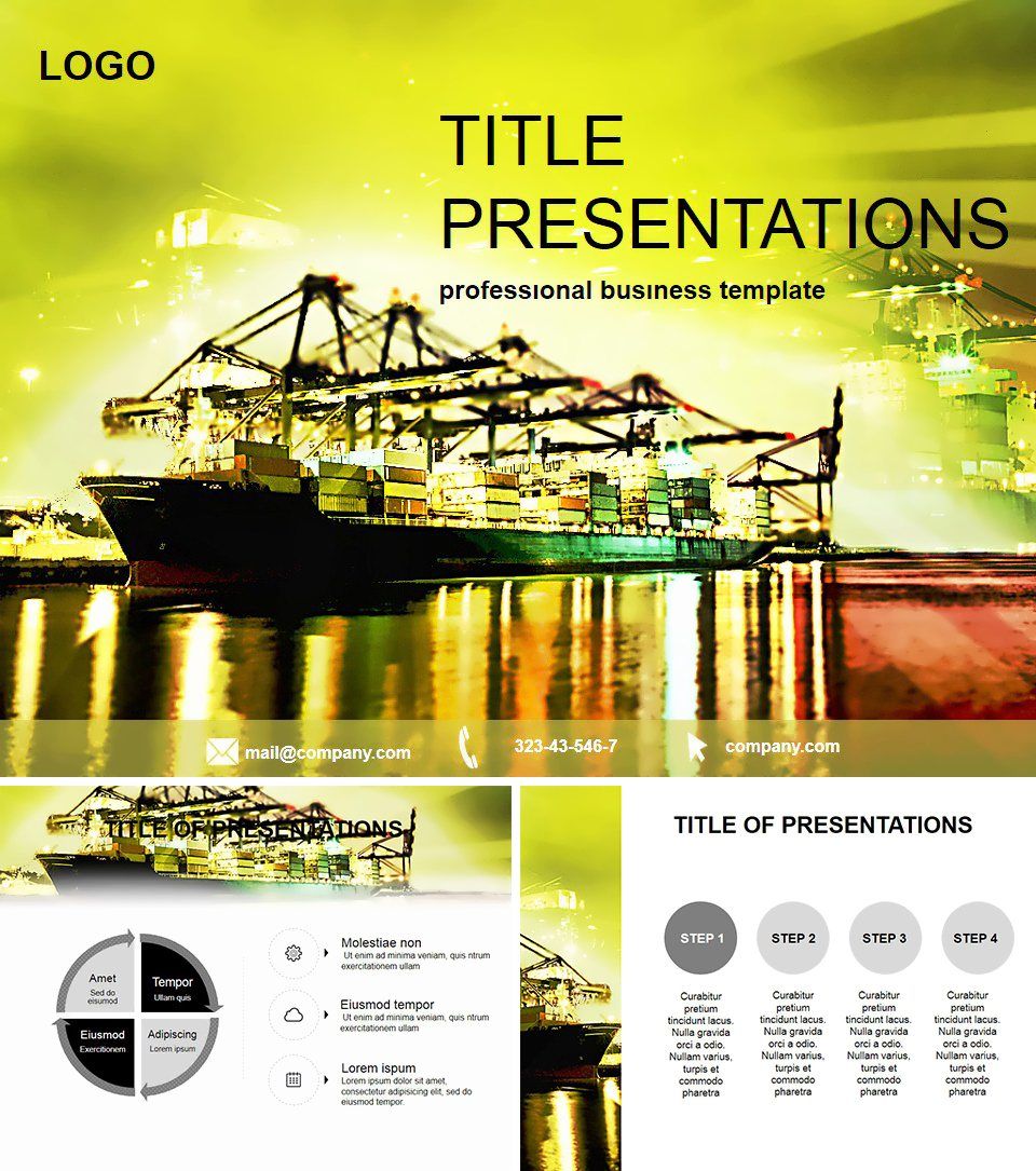 Freight shipping services PowerPoint Template