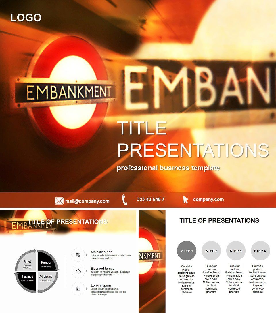 Embankment Underground Station PowerPoint Presentation Template
