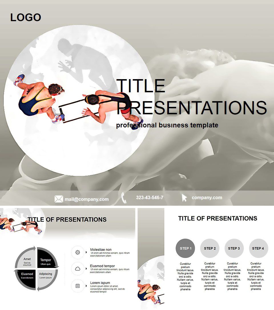 Combat Judo Sports PPT Template