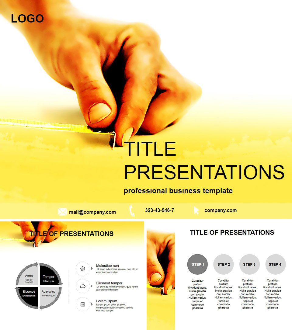 Tape Measure PowerPoint Template