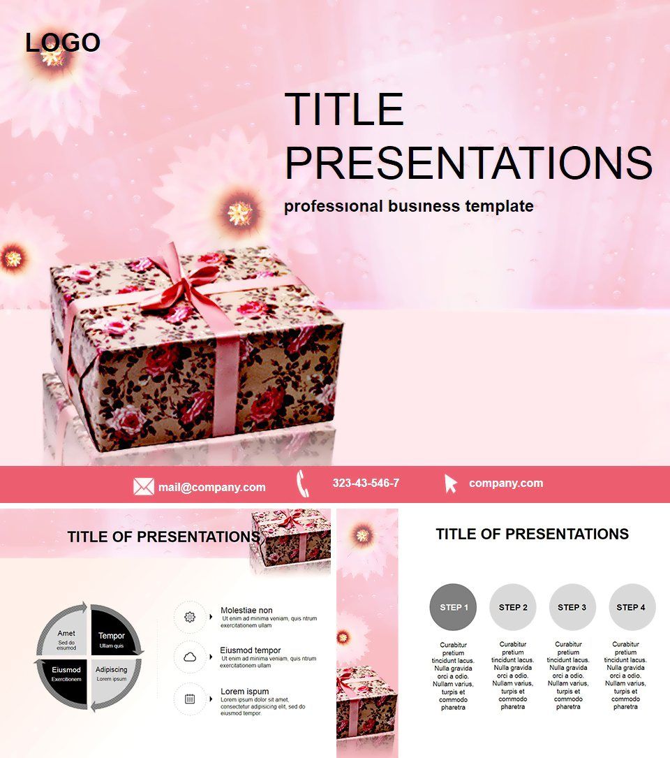 Birthday gifts PowerPoint template
