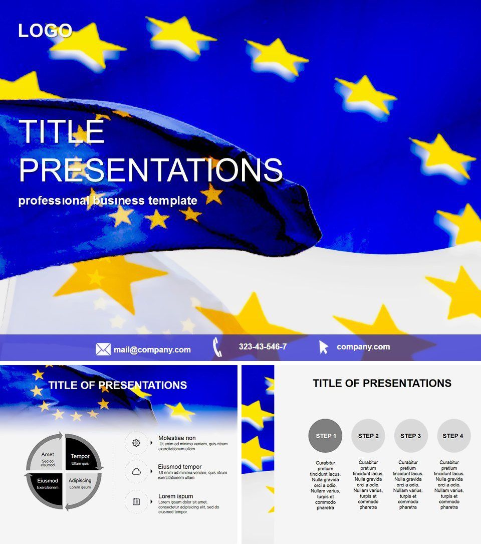 The EU Flag PowerPoint templates