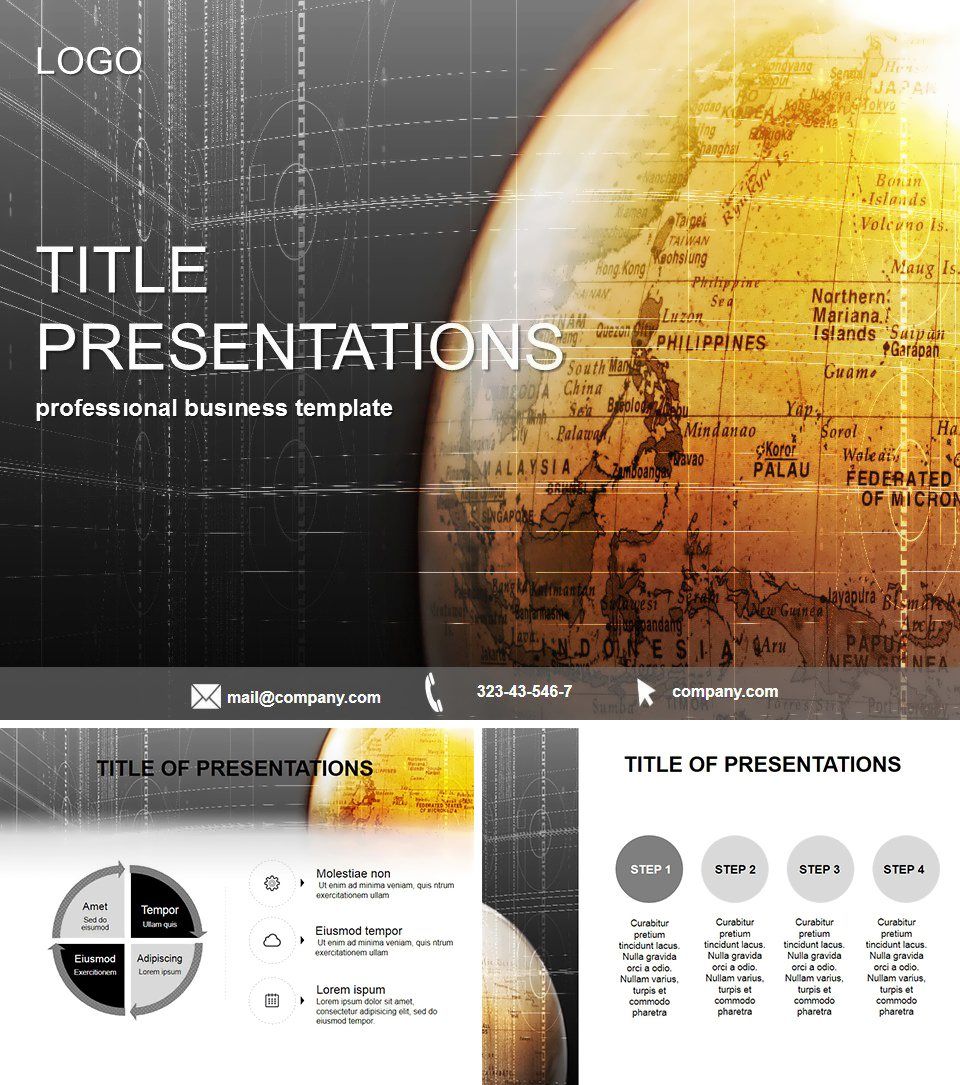 Earth geographical Globe PowerPoint templates