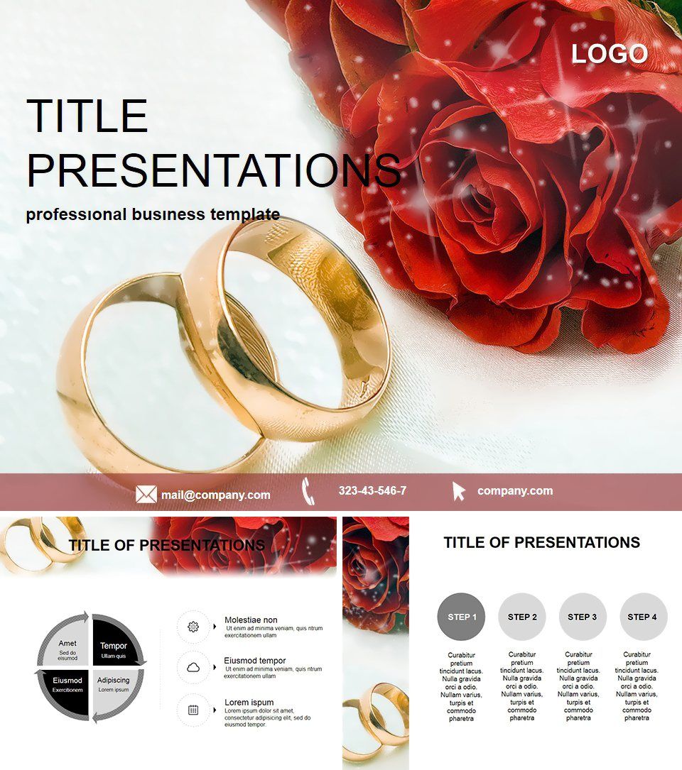 Wedding Ring and Rose PowerPoint Design