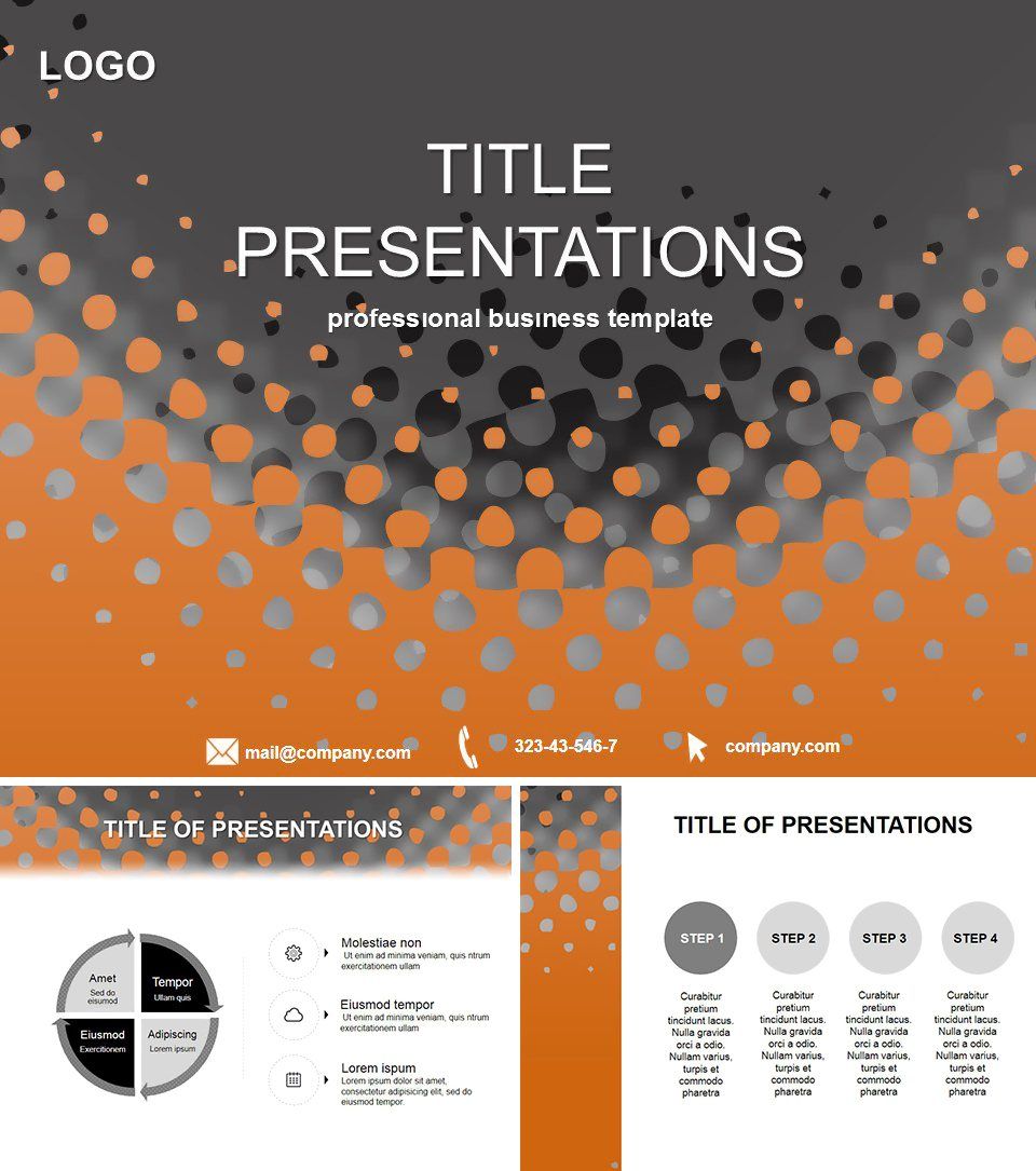 Orange and Black grains PowerPoint templates