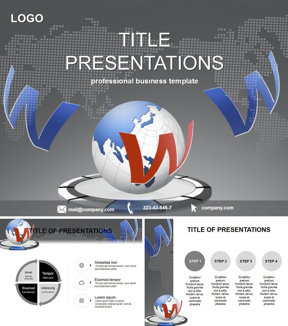 World Wide Web (www) PowerPoint template