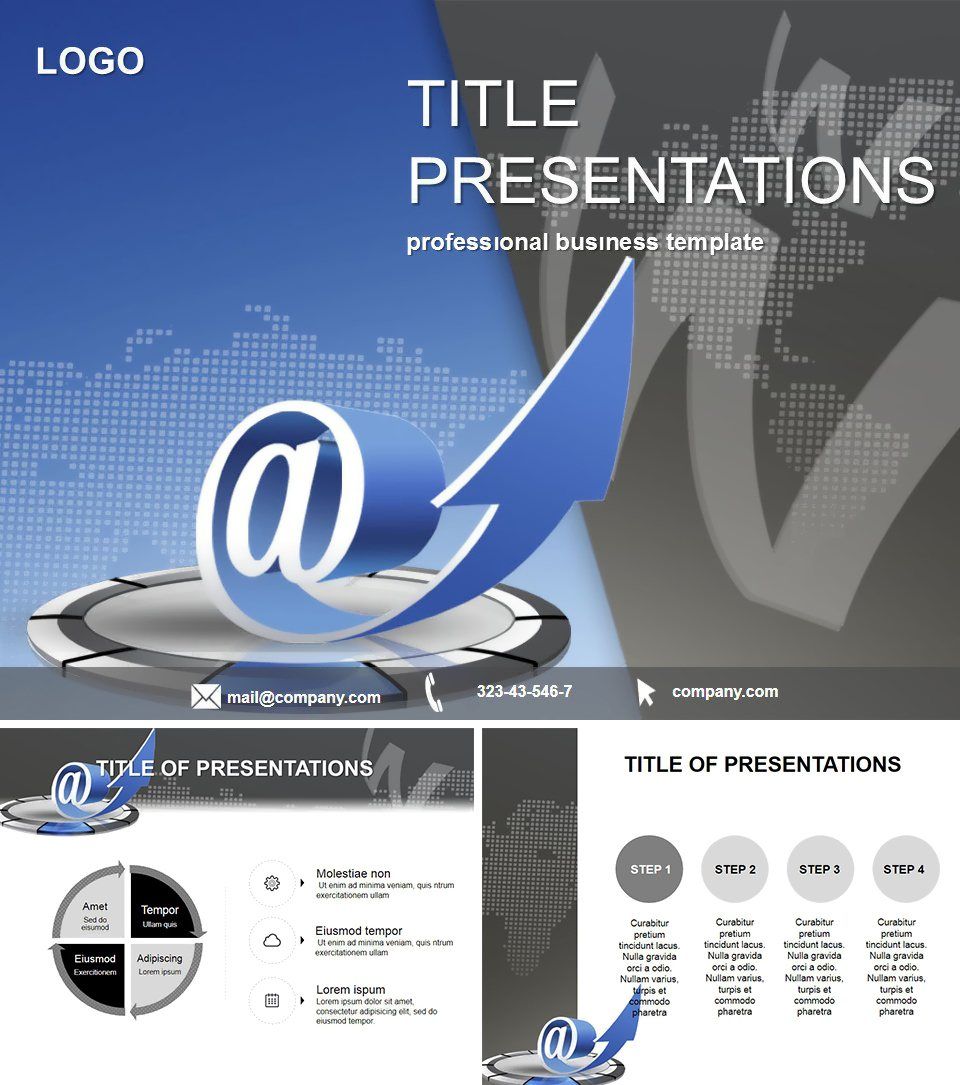 Email Server PowerPoint template