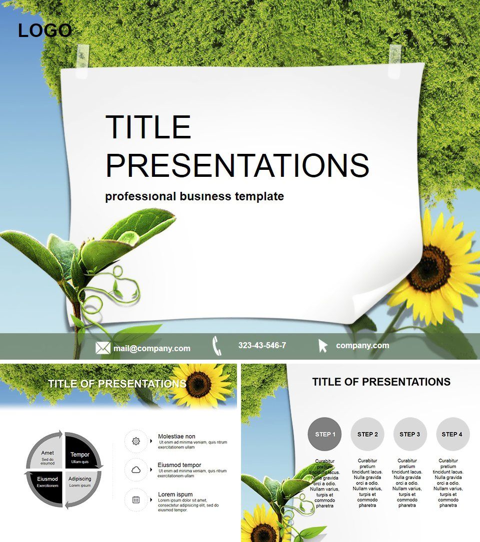 Green Environment PowerPoint template