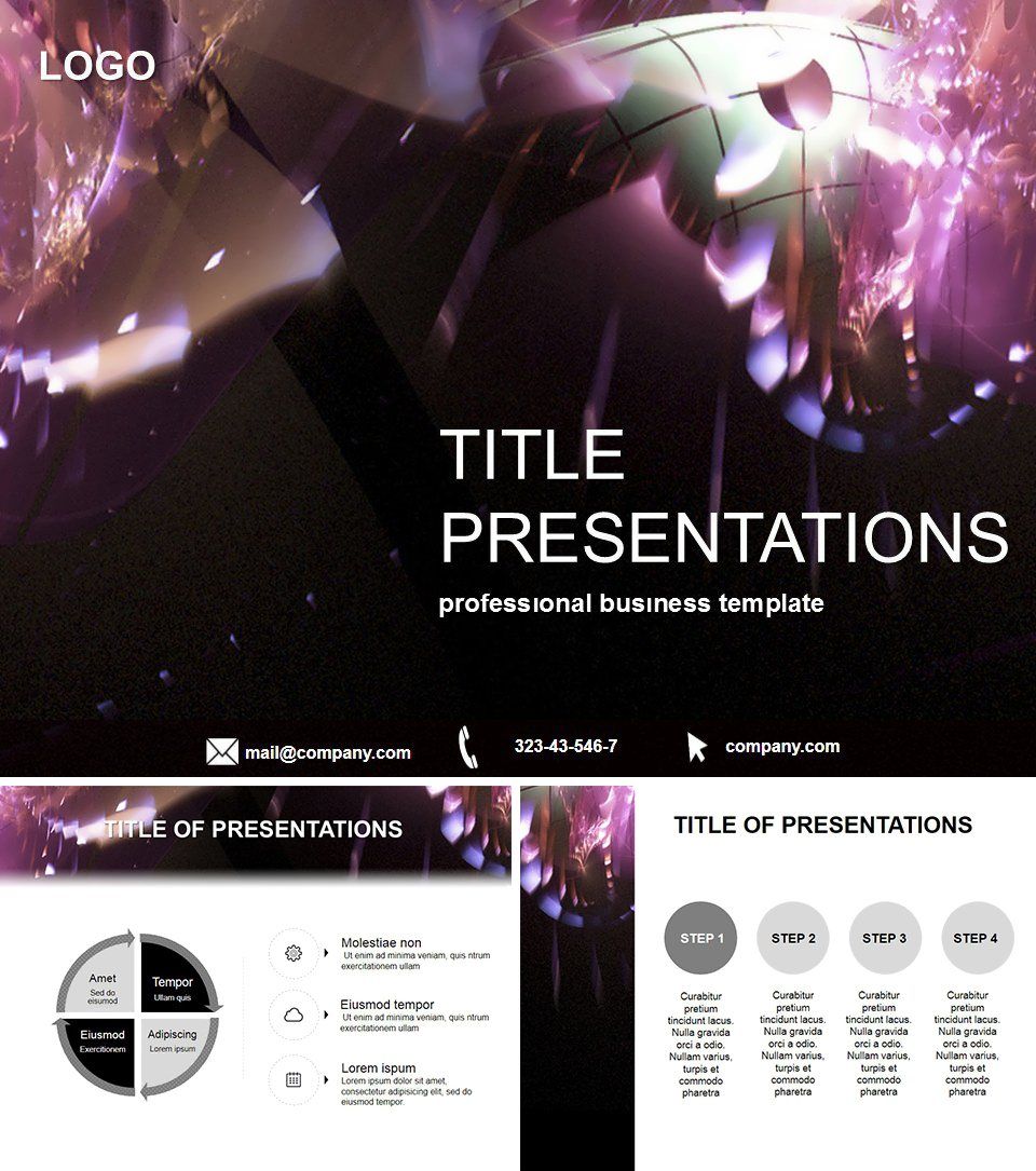 Purple Light PowerPoint Template for Impact