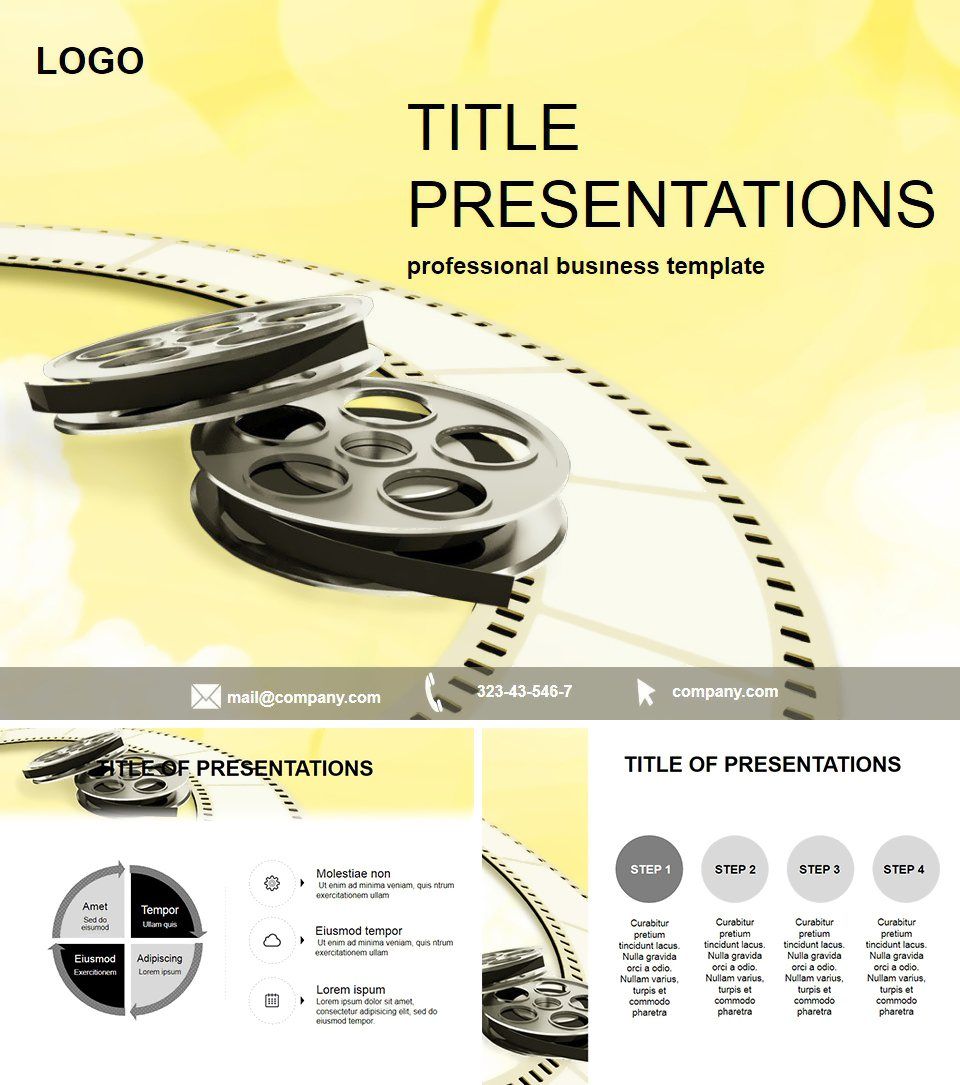 Film Reel PowerPoint Template for Stories