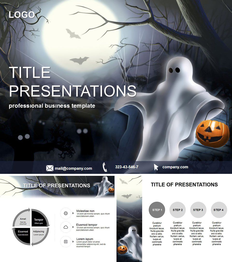 Ghostly Apparitions PowerPoint Template: Presentation