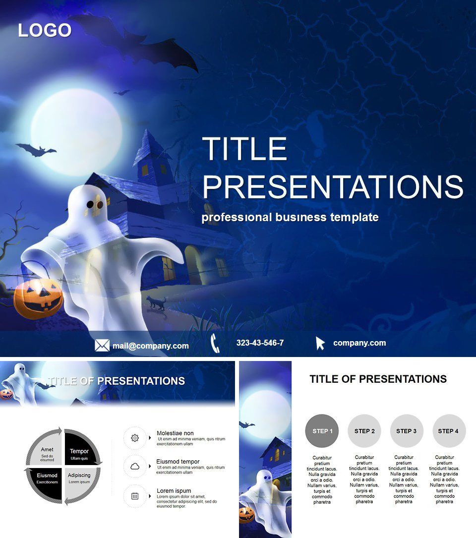 Flying Ghost PowerPoint templates
