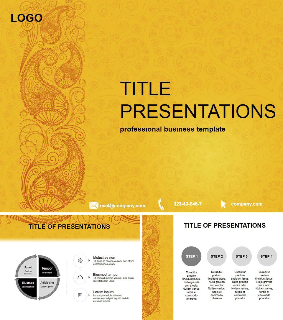 Indian Ornaments PowerPoint Template - Presentation Slides | Download