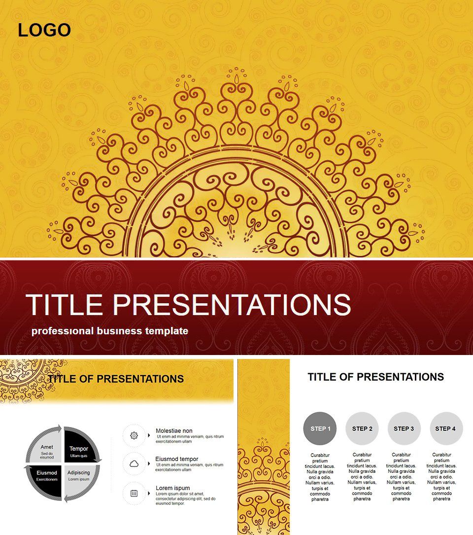 Cultural Indian Ornament PowerPoint Template