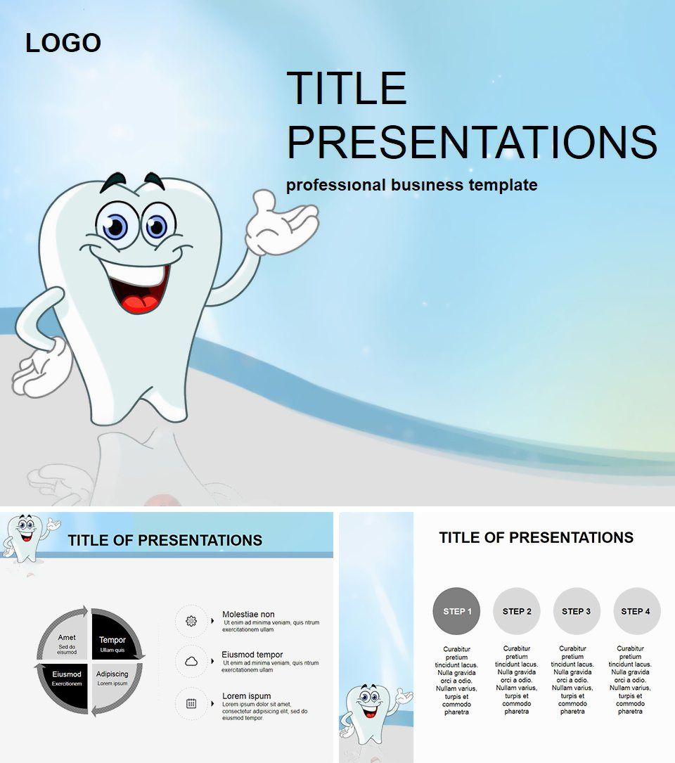 Happy Tooth PowerPoint Template for presentation