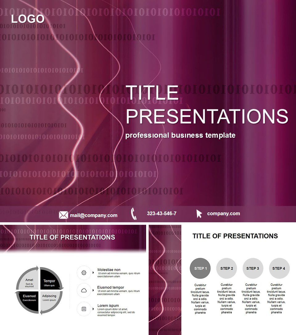 Download Background Digital Encoding PowerPoint Template, PPT