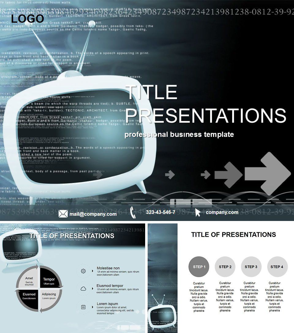 Digital TV PowerPoint presentation template