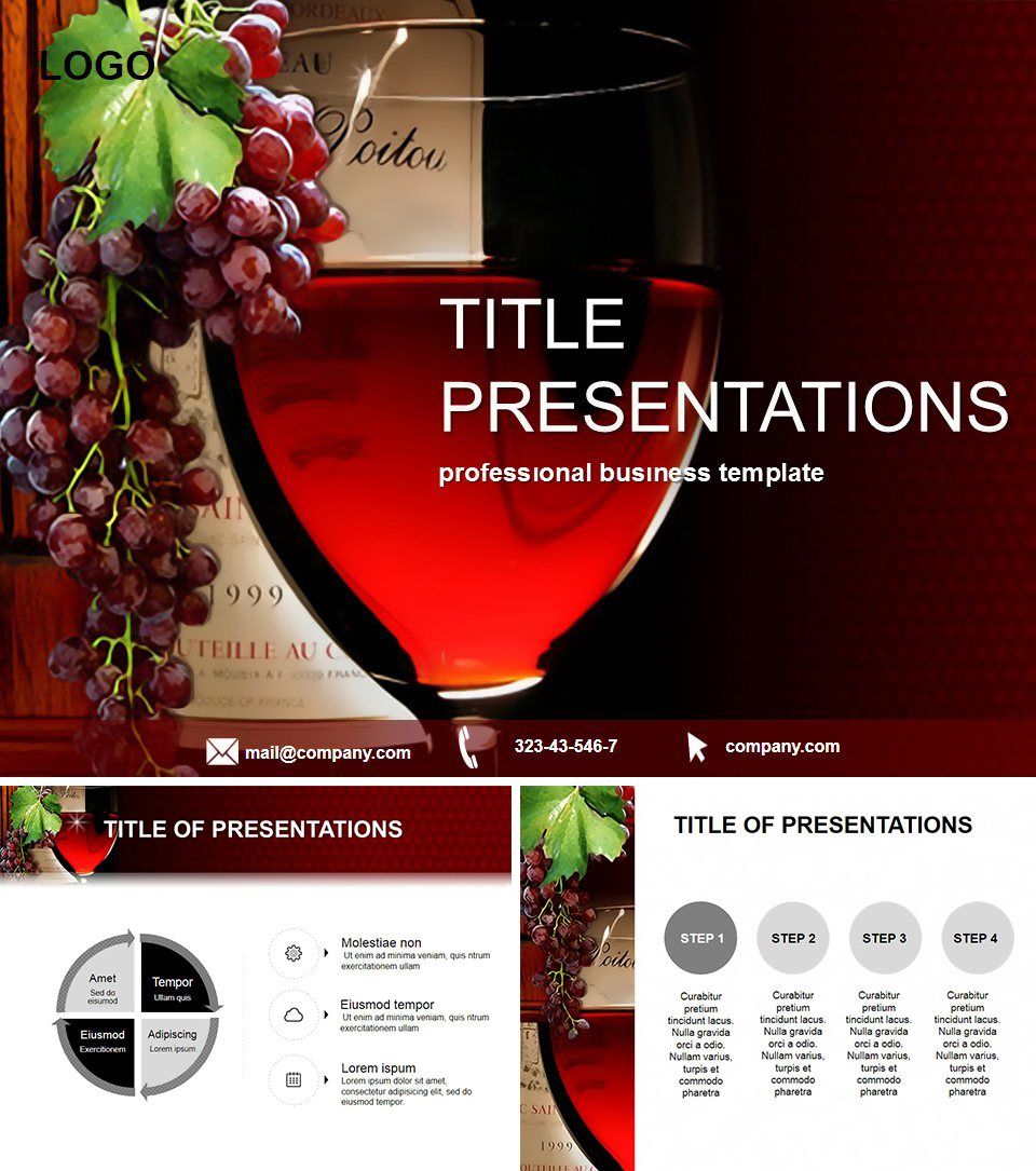 Red Wine: Festival PowerPoint templates