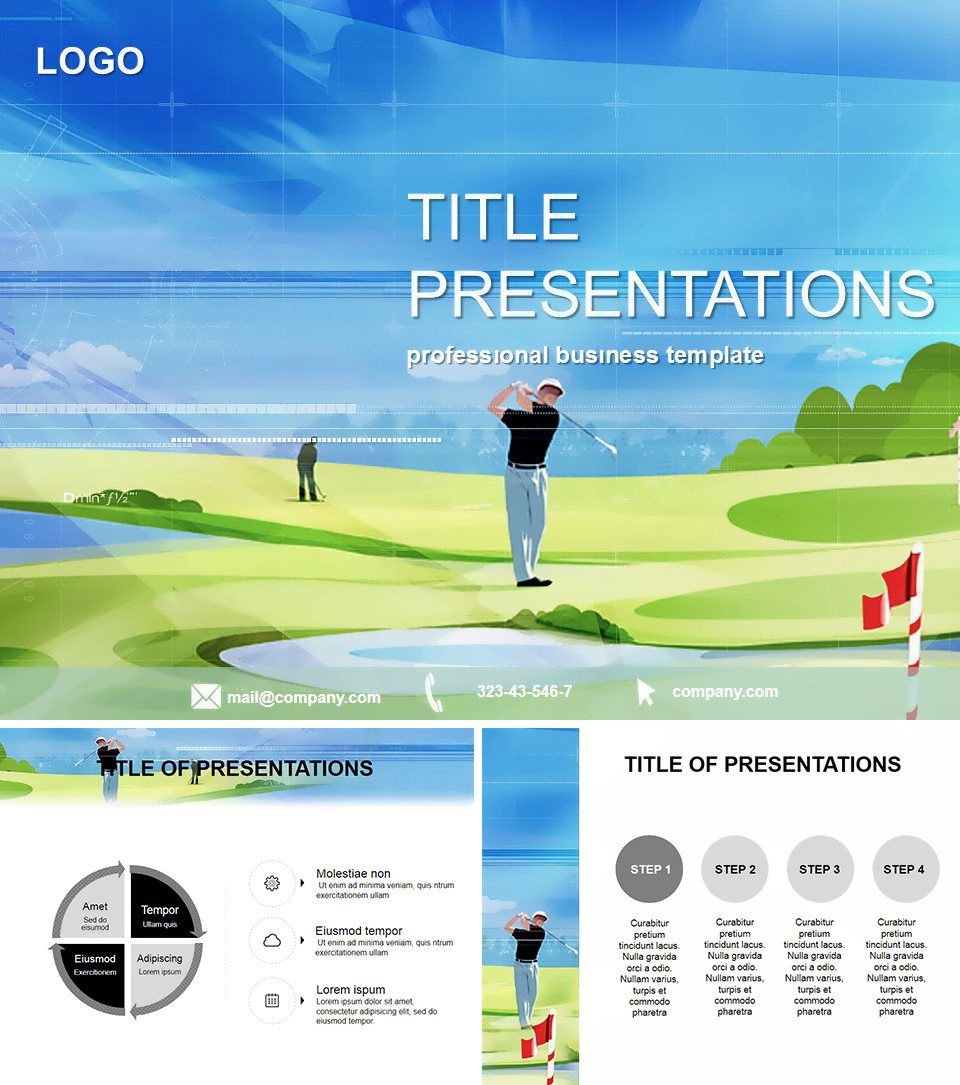 Golf Game PowerPoint template