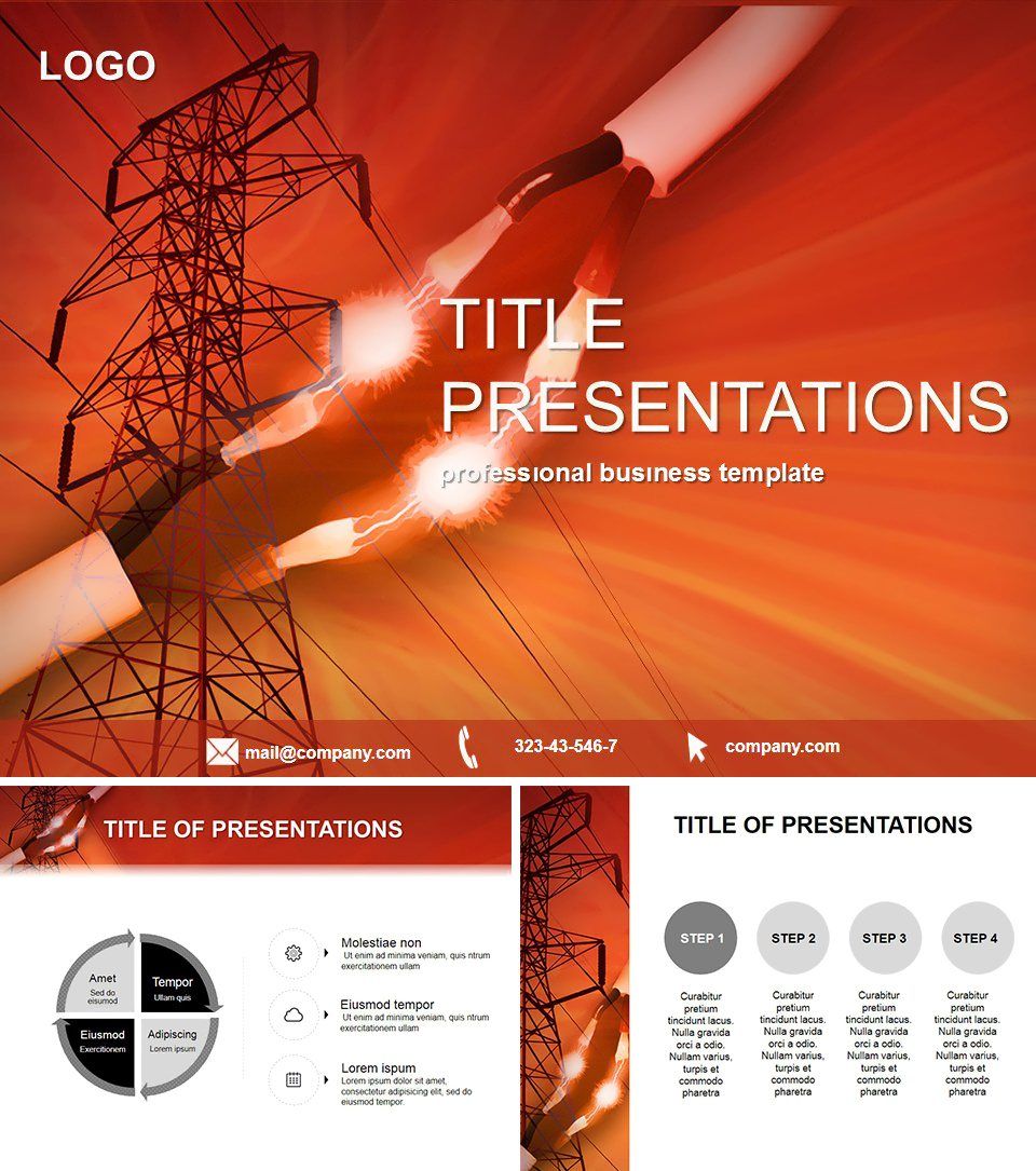 Electricity and Cable PowerPoint Templates