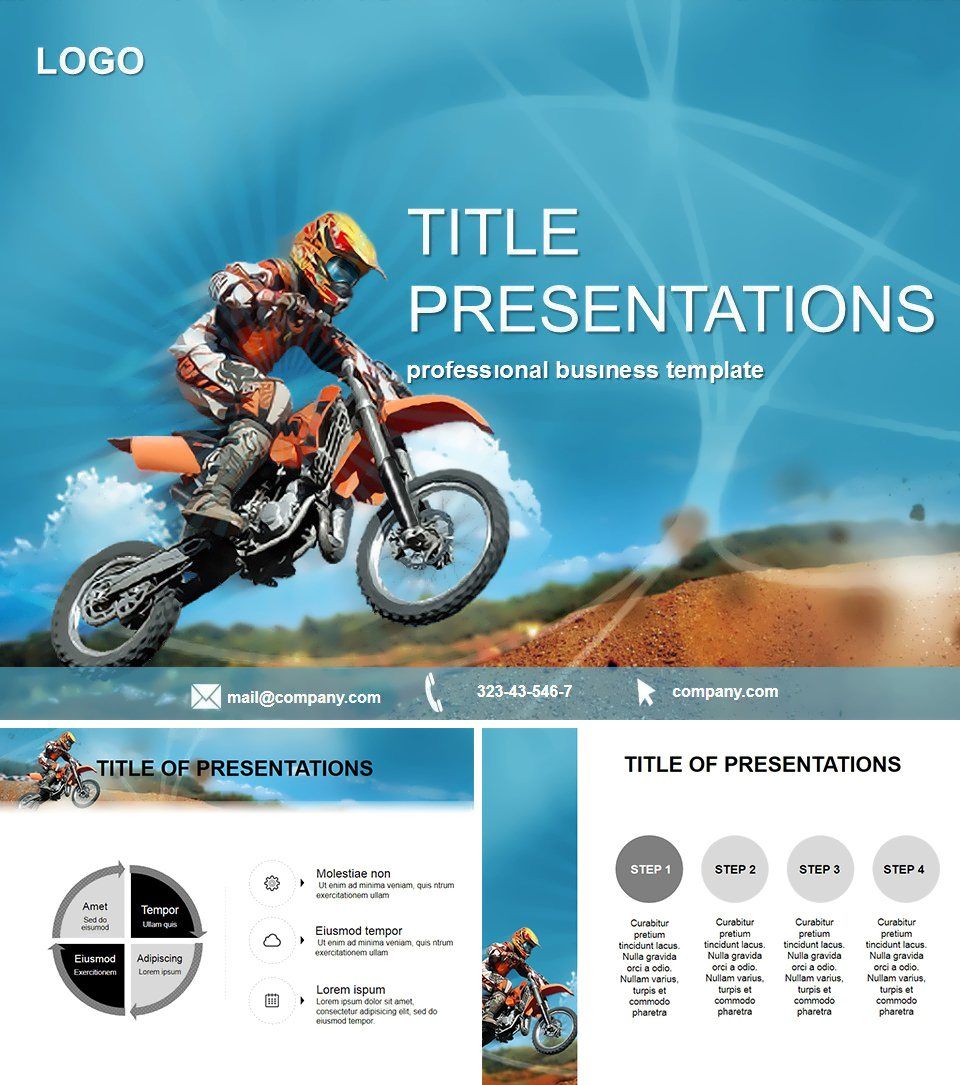 Motorcycle Track PowerPoint Template
