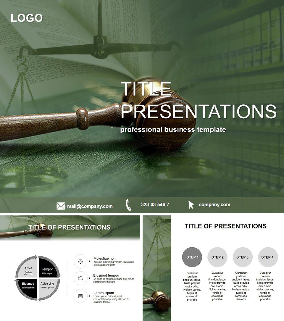 Judgement and Decree Legal PowerPoint Template