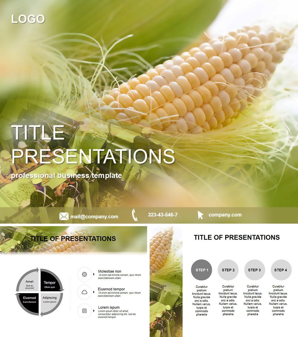 Corn Production PowerPoint Slides Template
