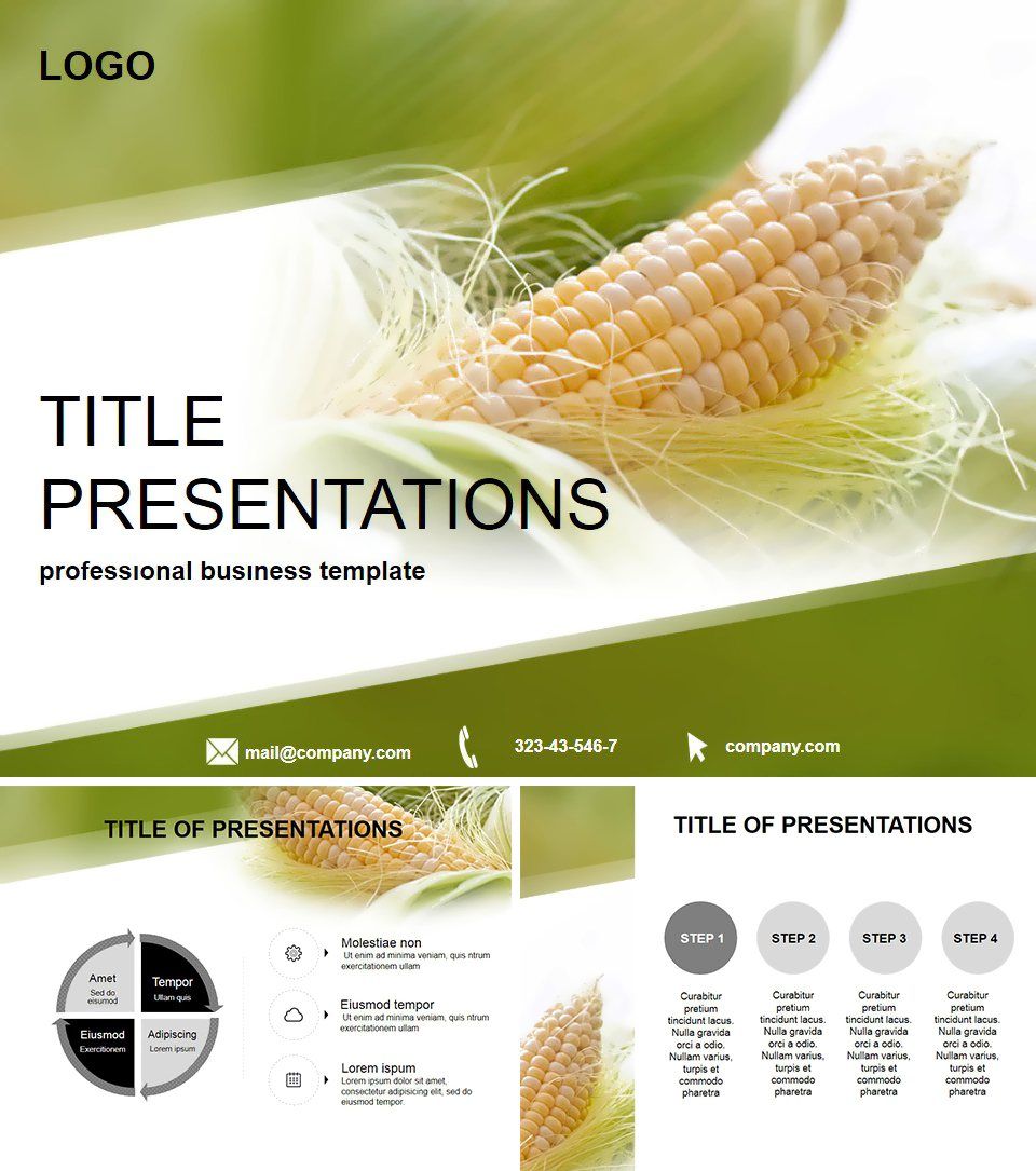 Cultivating Corn PowerPoint Template - Presentation