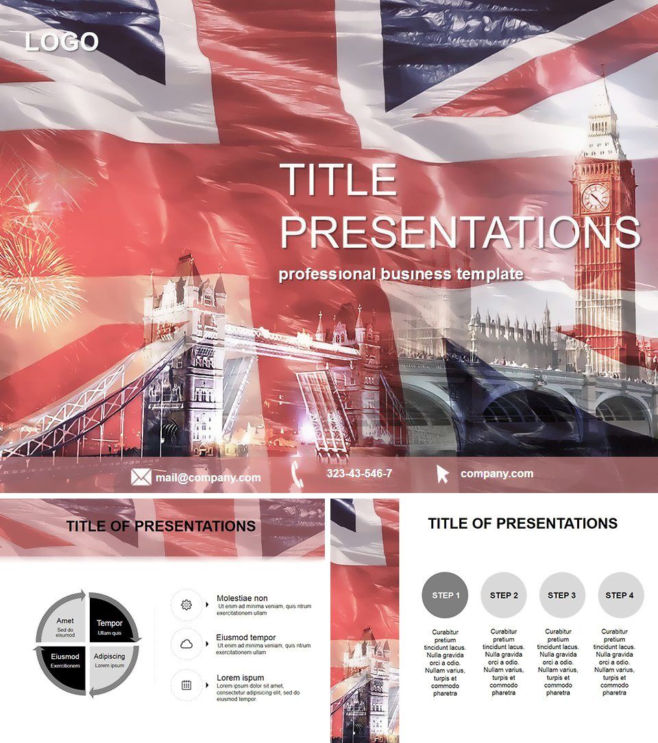 UK Attractions PowerPoint Template Pro