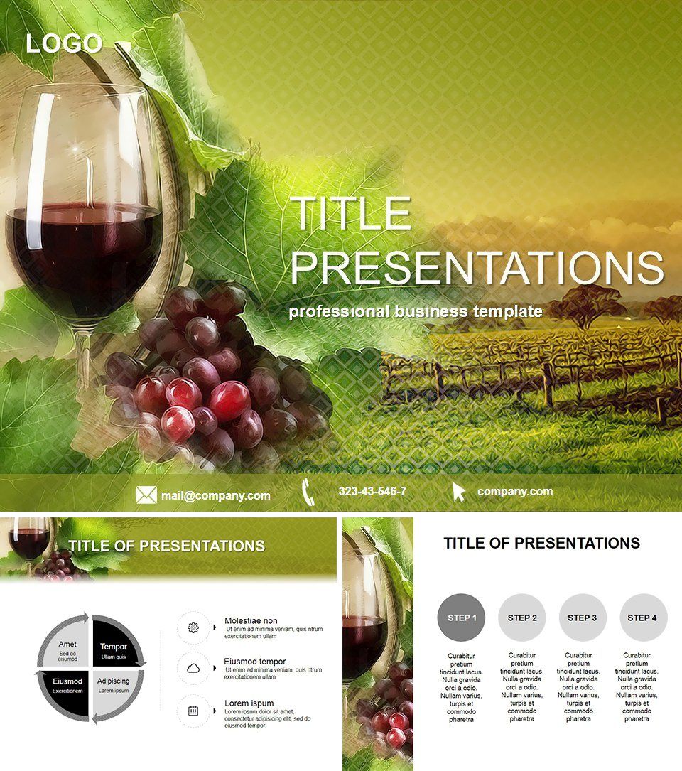 Winemaking Glass PowerPoint Template - 28 Slides