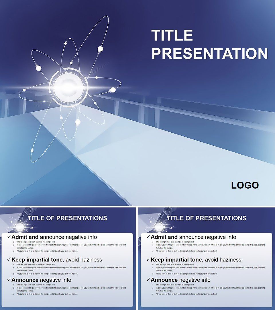 Model Atom PowerPoint template