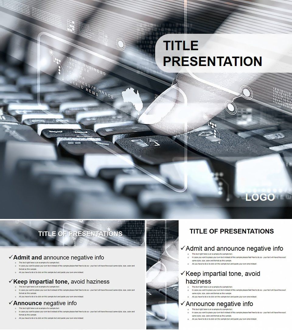 PowerPoint Typing on the Keyboard templates
