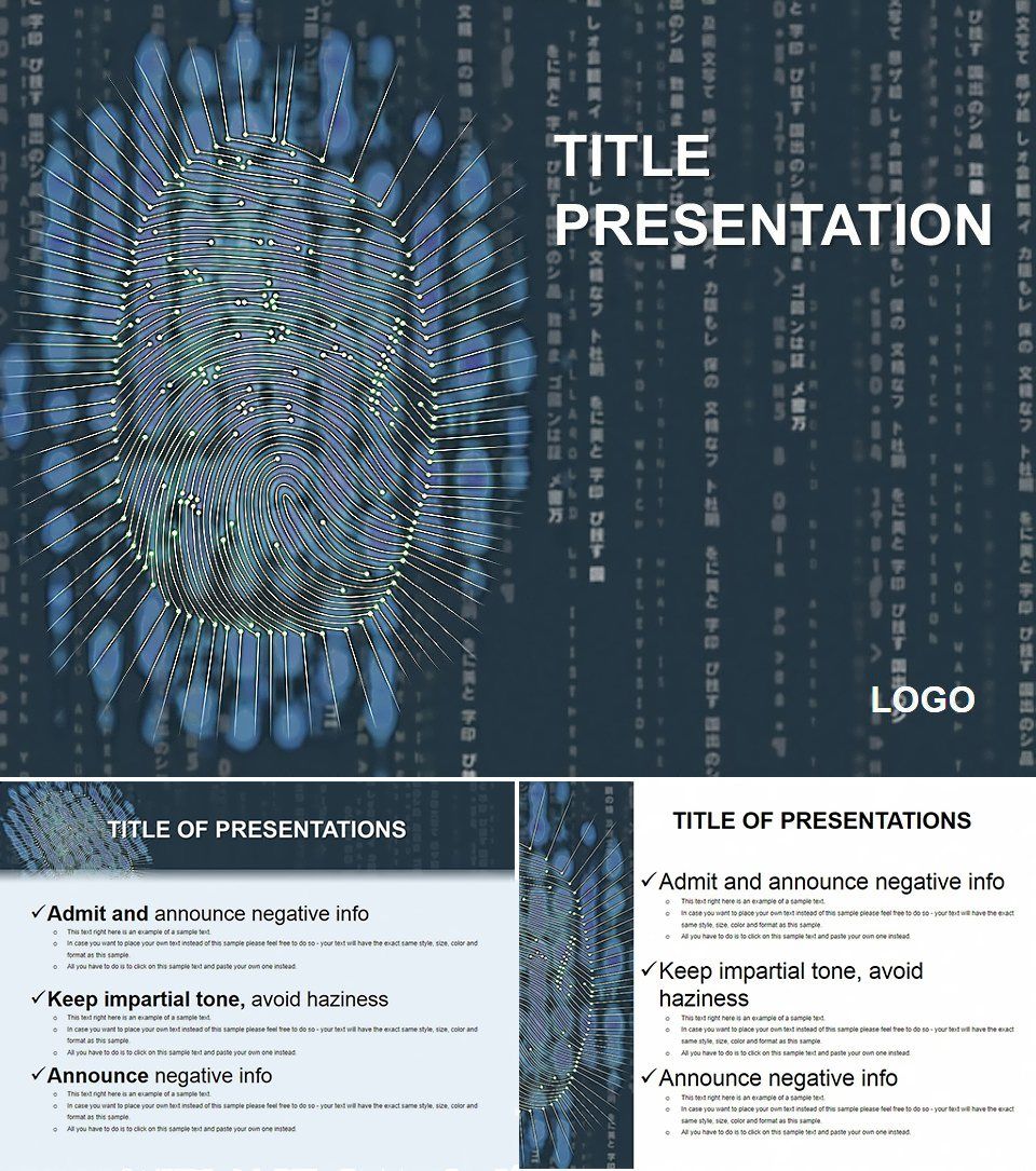PowerPoint Code fingerprints Templates