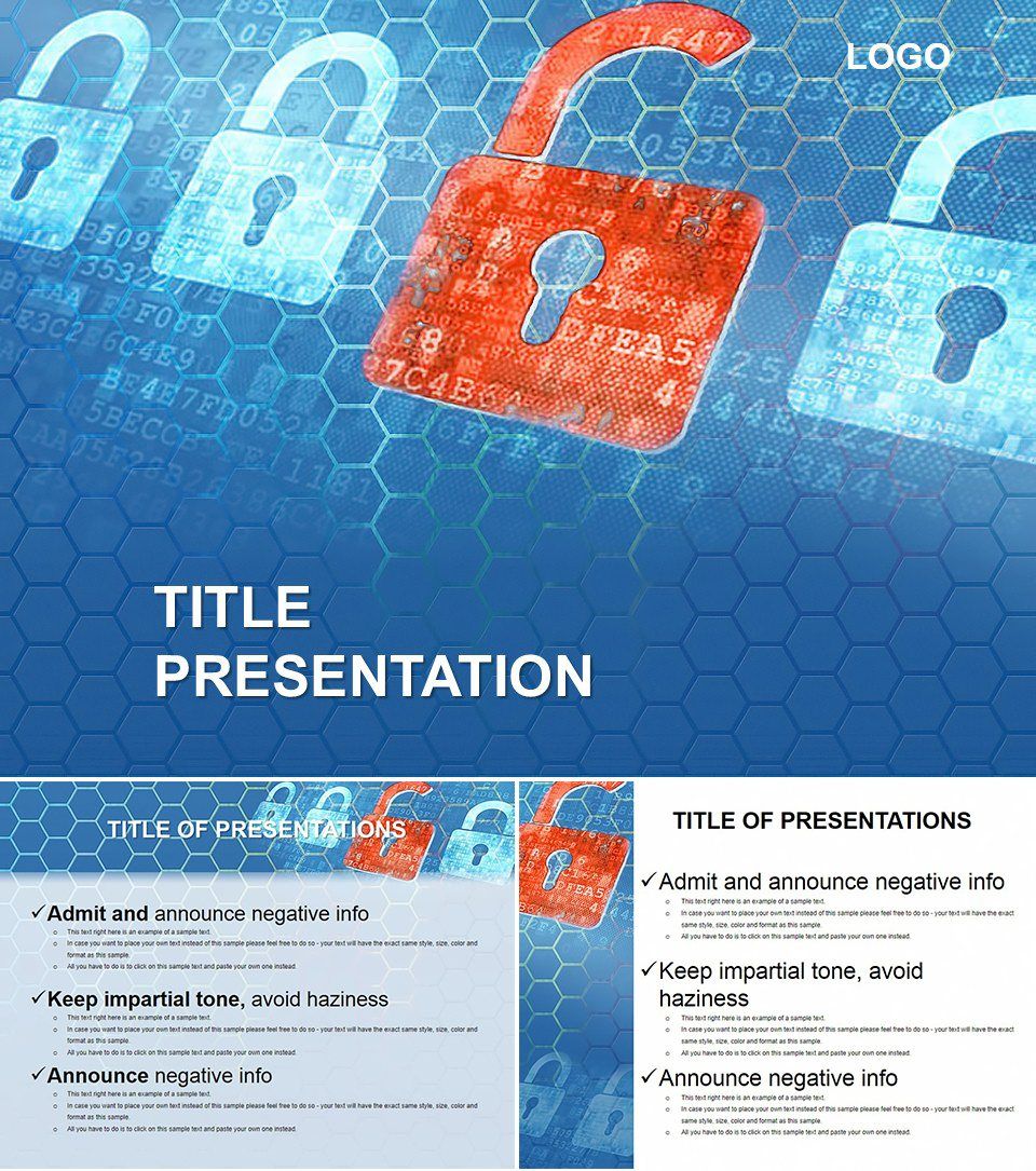Lock Protection PowerPoint Template