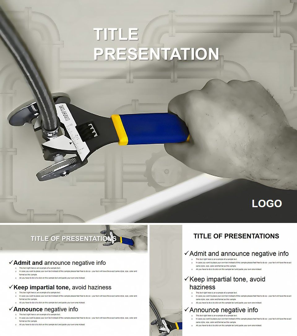 Plumbing Repairs Bathroom PowerPoint Template