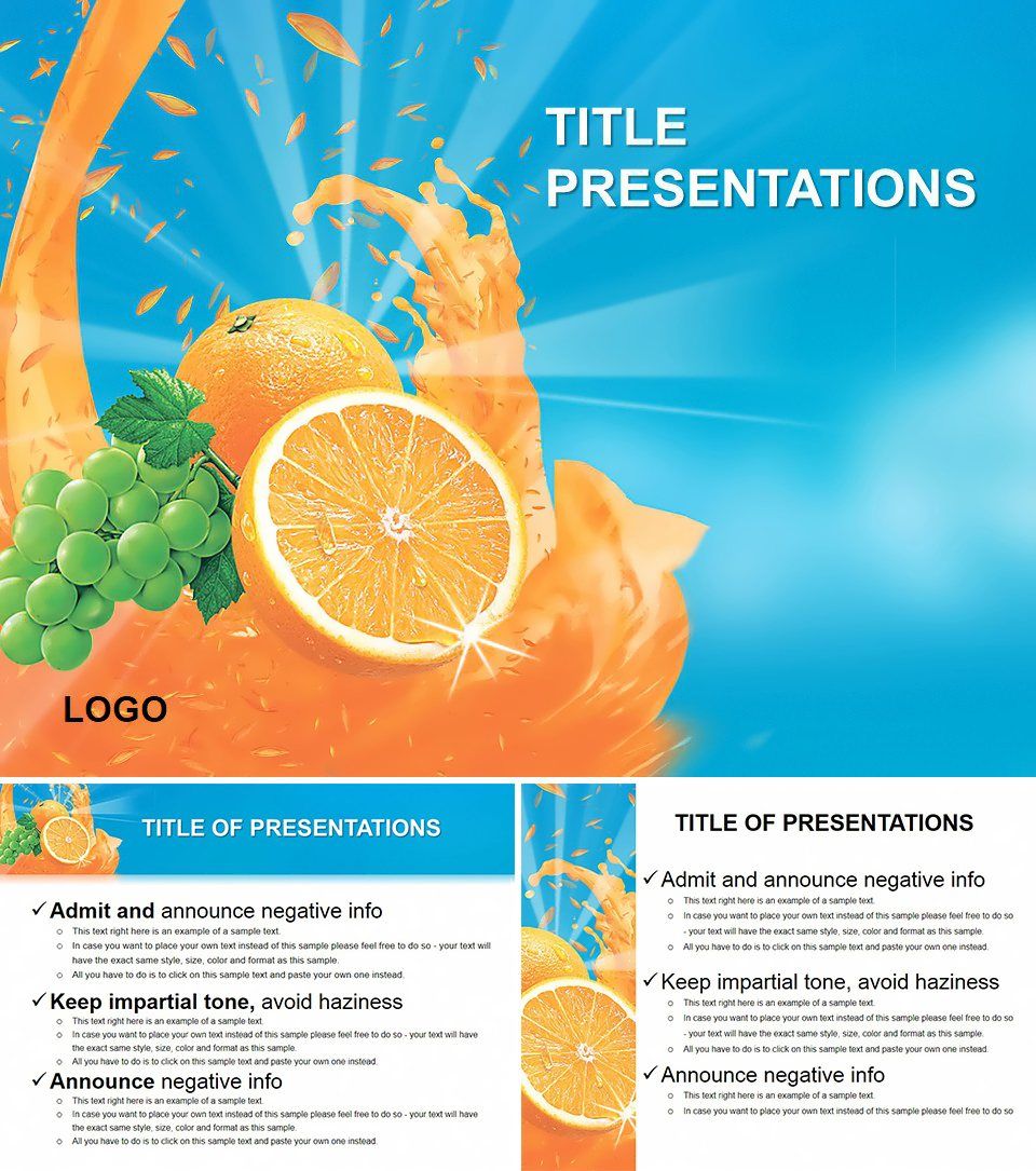 Citrus Juices PowerPoint Template: Zesty Designs