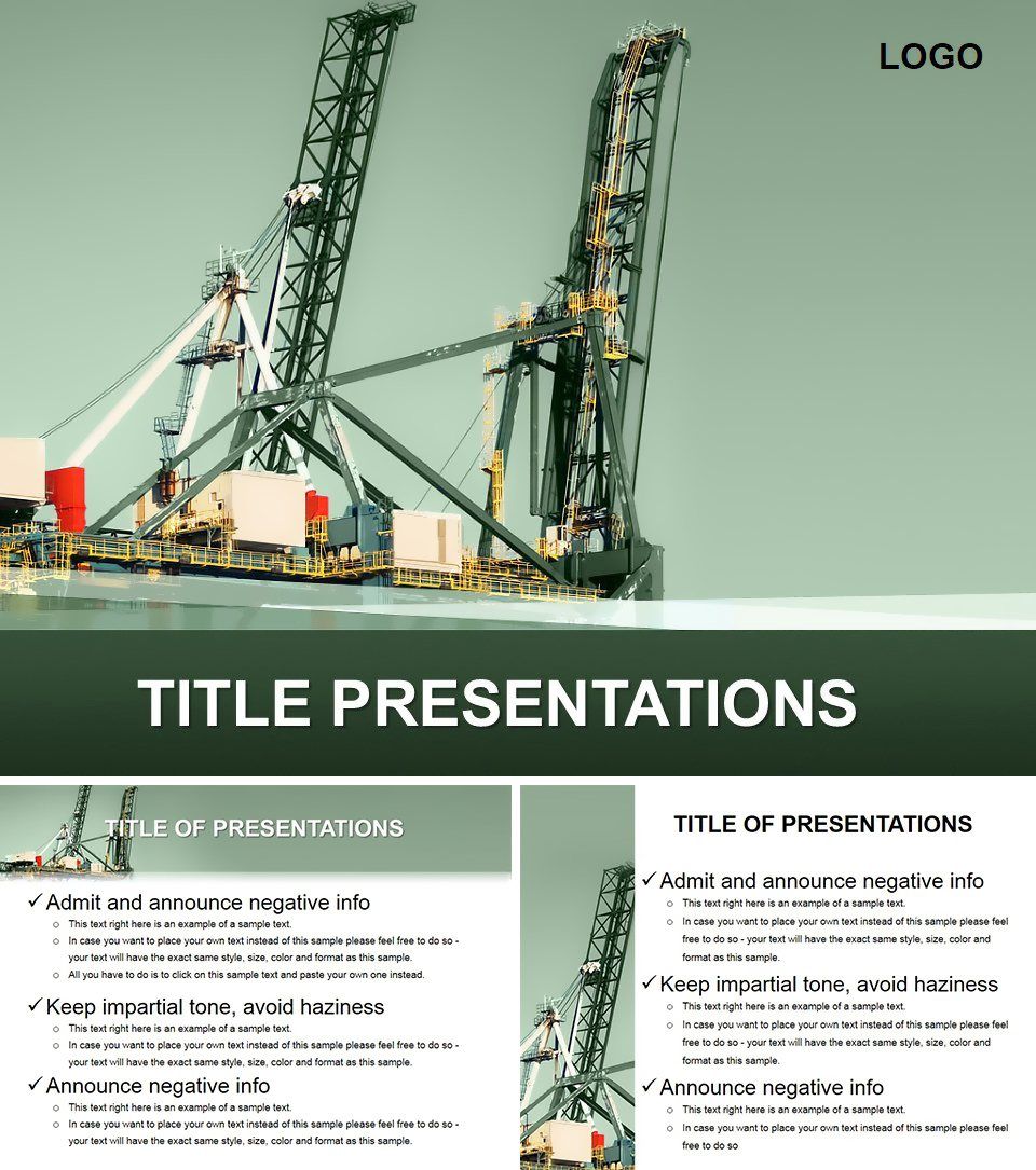 Oil Rig Crane PowerPoint Templates
