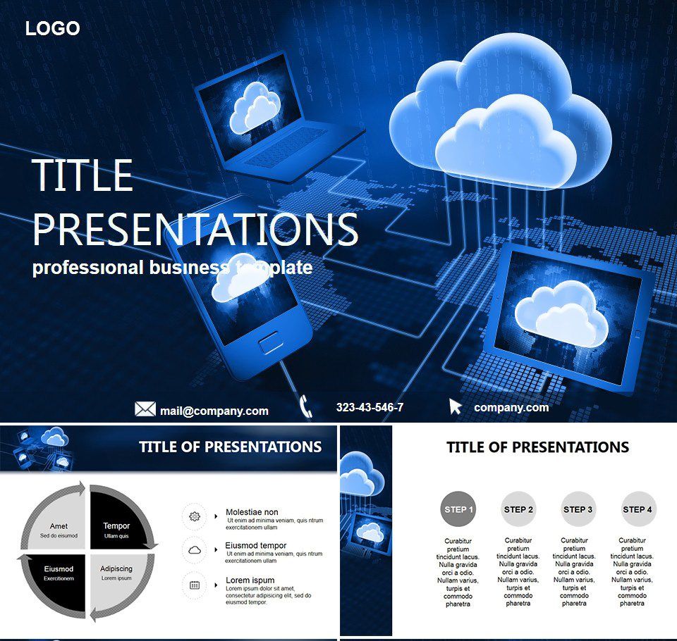 Internet Cloud PowerPoint templates