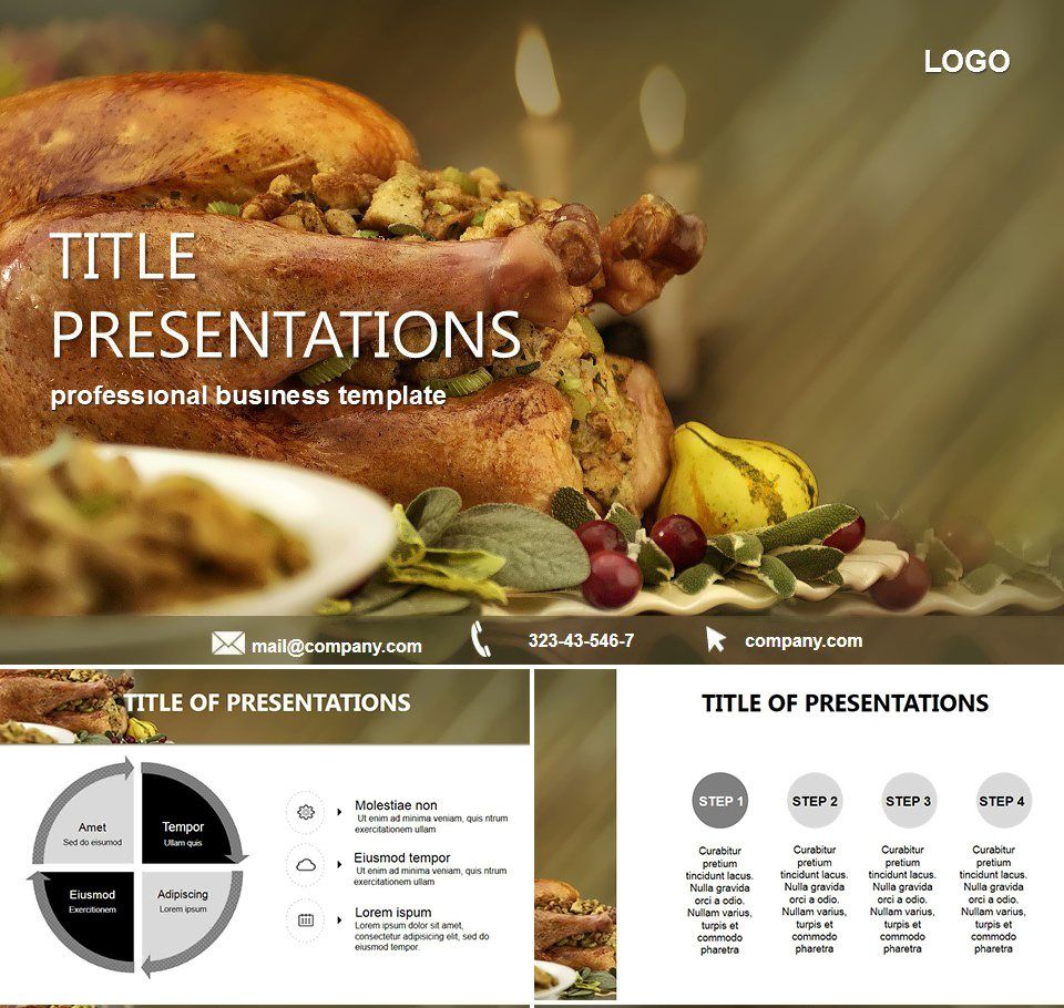 Festive Thanksgiving Turkey PPT Template