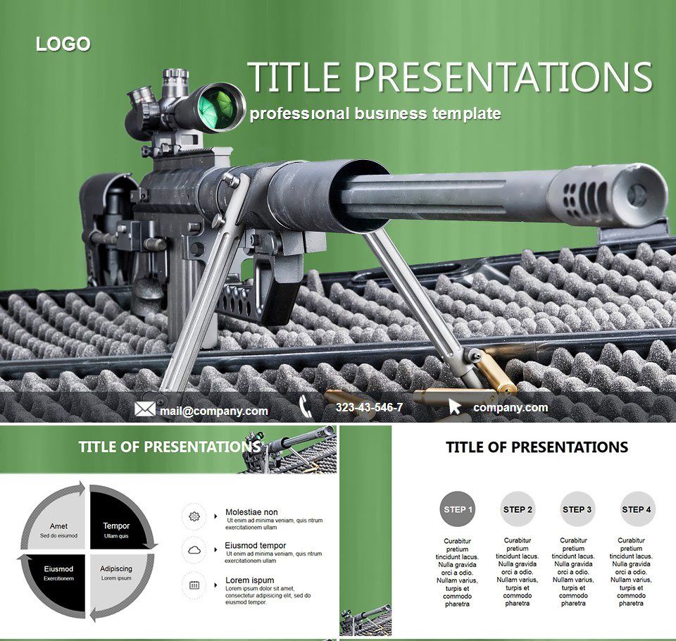 Sniper Rifle PowerPoint template