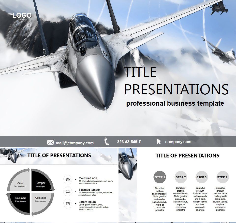 Military Fighter PowerPoint Templates